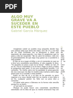 Algo muy grave en este pueblo | PDF | Gabriel García Márquez