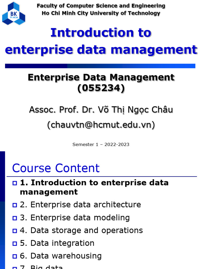 Enterprise Data Management Overview | PDF | Data | Data Management