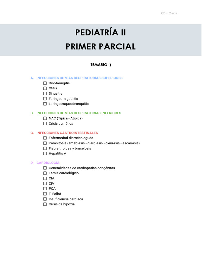 Resumen Todo Pedia 2-1 | PDF | Resfriado comun | Influenza