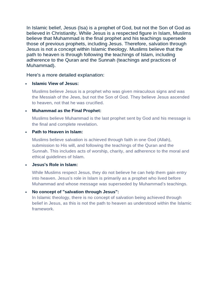 Jesus Christ Vs Islam | PDF | Jesus | Jesus In Islam