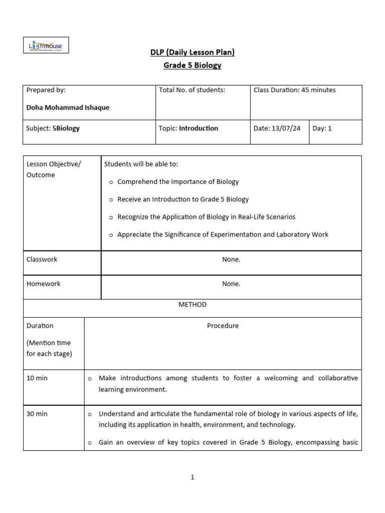 DLP 5BIO LP01 Introduction | PDF
