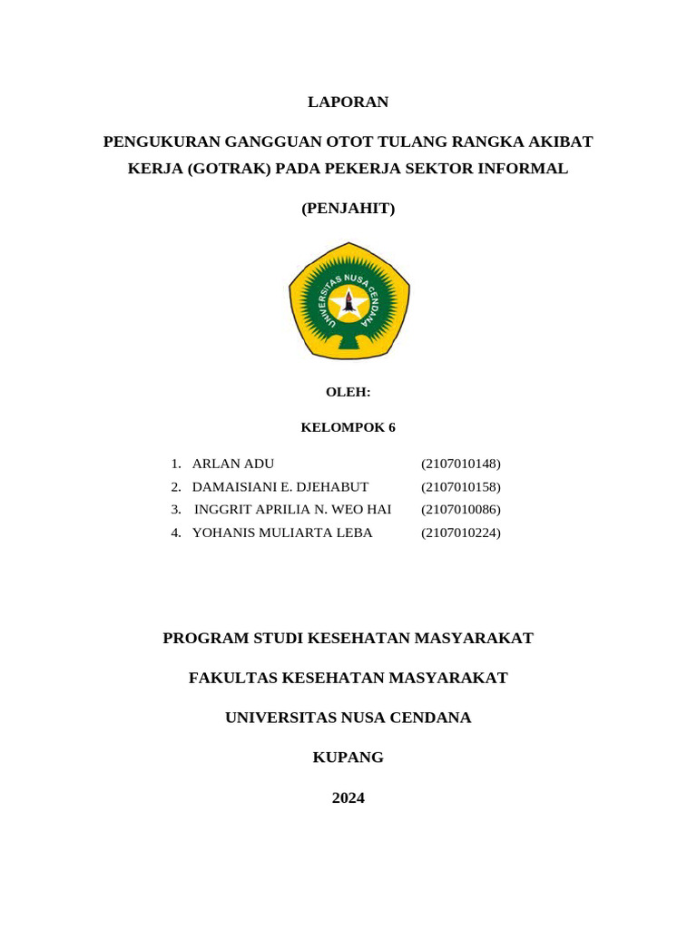 Laporan Ergonomi Dan Faal Kerja Kel 8 | PDF