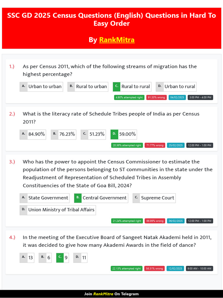 2025 Census Questions Overview | PDF | Asia | Demographics Of India