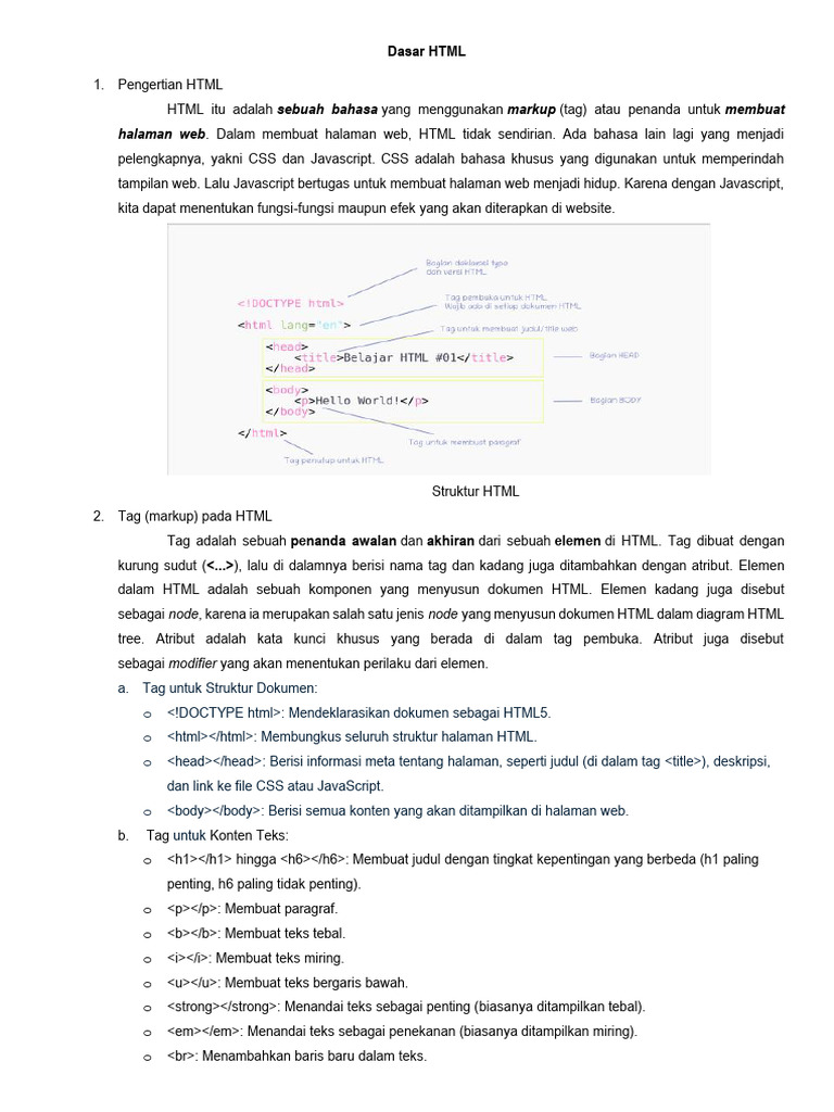 Bab 1.dasar HTML | PDF