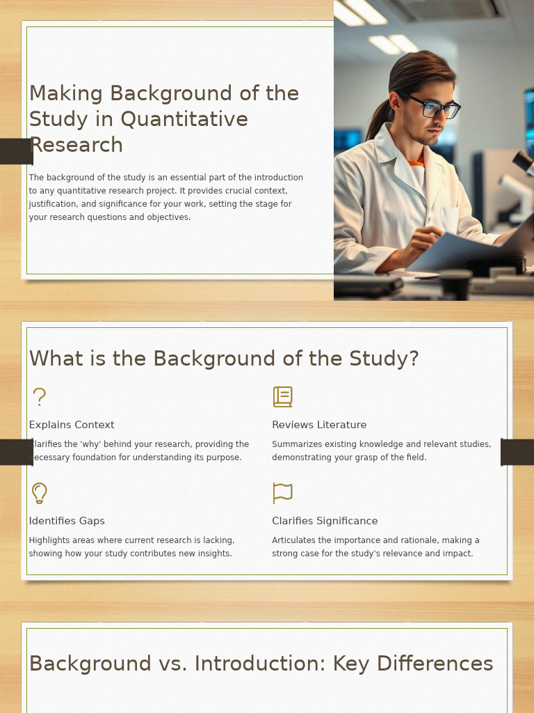 Crafting the Background for Quantitative Research | PDF | Theory ...