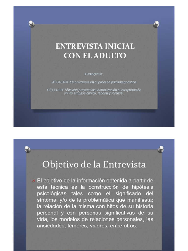 12 - PPT Entrevista Inicial Con El Adulto | PDF