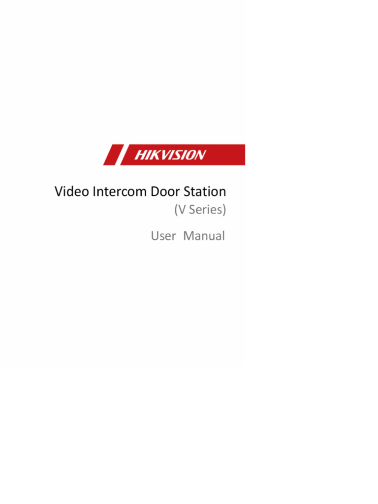 UD13076B A Baseline Video Intercom V Series Door Station User Manual V1.5.1 | PDF