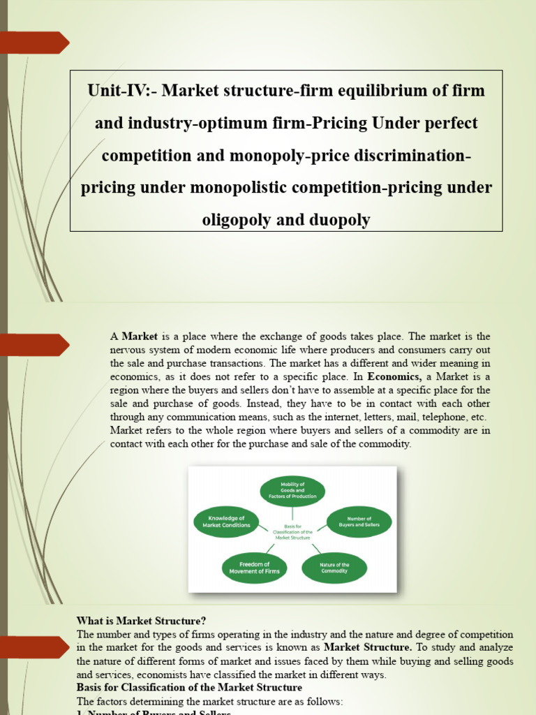 Unit 4 Market Structure-Firm | PDF | Profit (Economics) | Monopoly