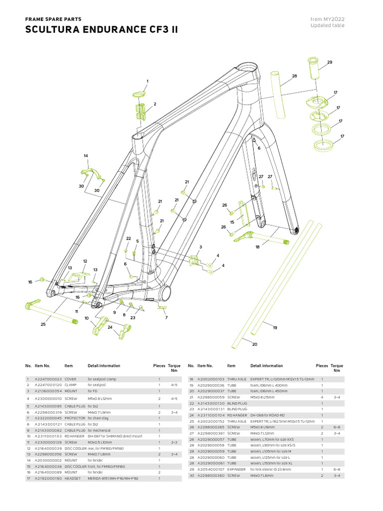 My24 Frame Spare Parts Bikes Scultura Endurance Cf3 II | PDF | Land Vehicles