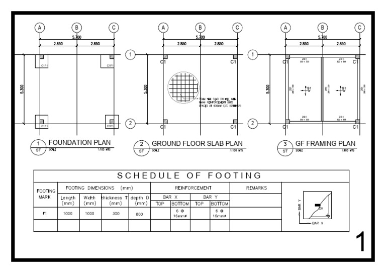 Foundation Plan for Residential House | PDF