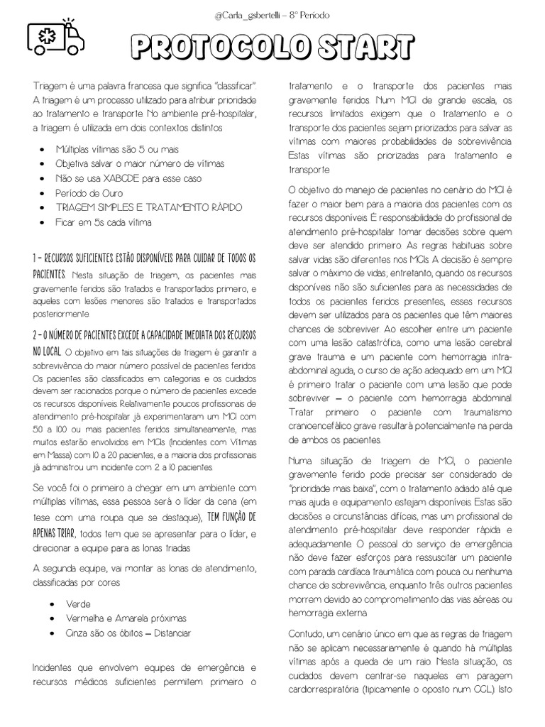 Aula 5 - Protocolo START | PDF