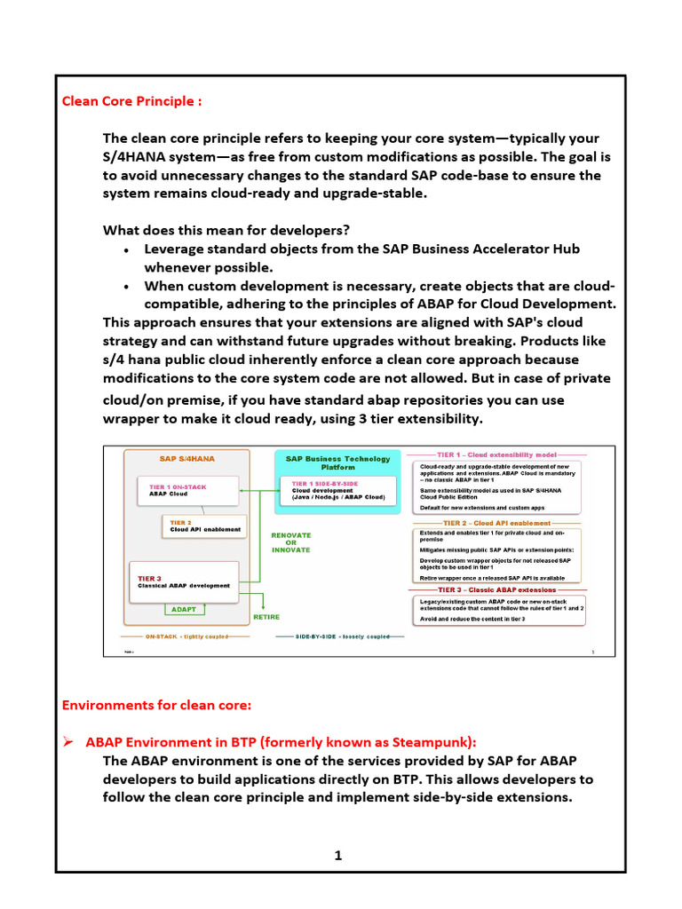Clean Core Extensibility in SAP S/4HANA | PDF | Software | Software ...