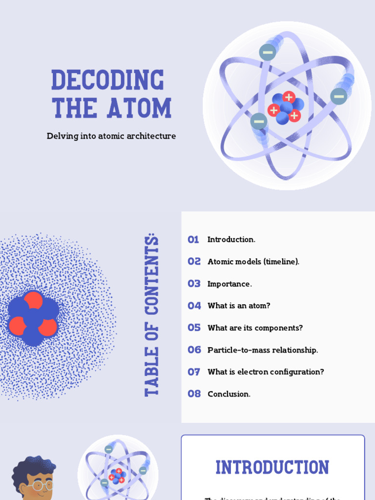 Chemistry Atomic Structure Presentation in Lavander Red Blue ...