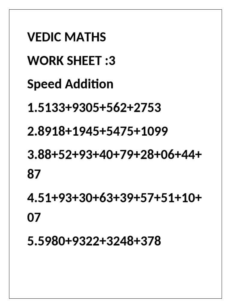 Work Sheet 3 | PDF
