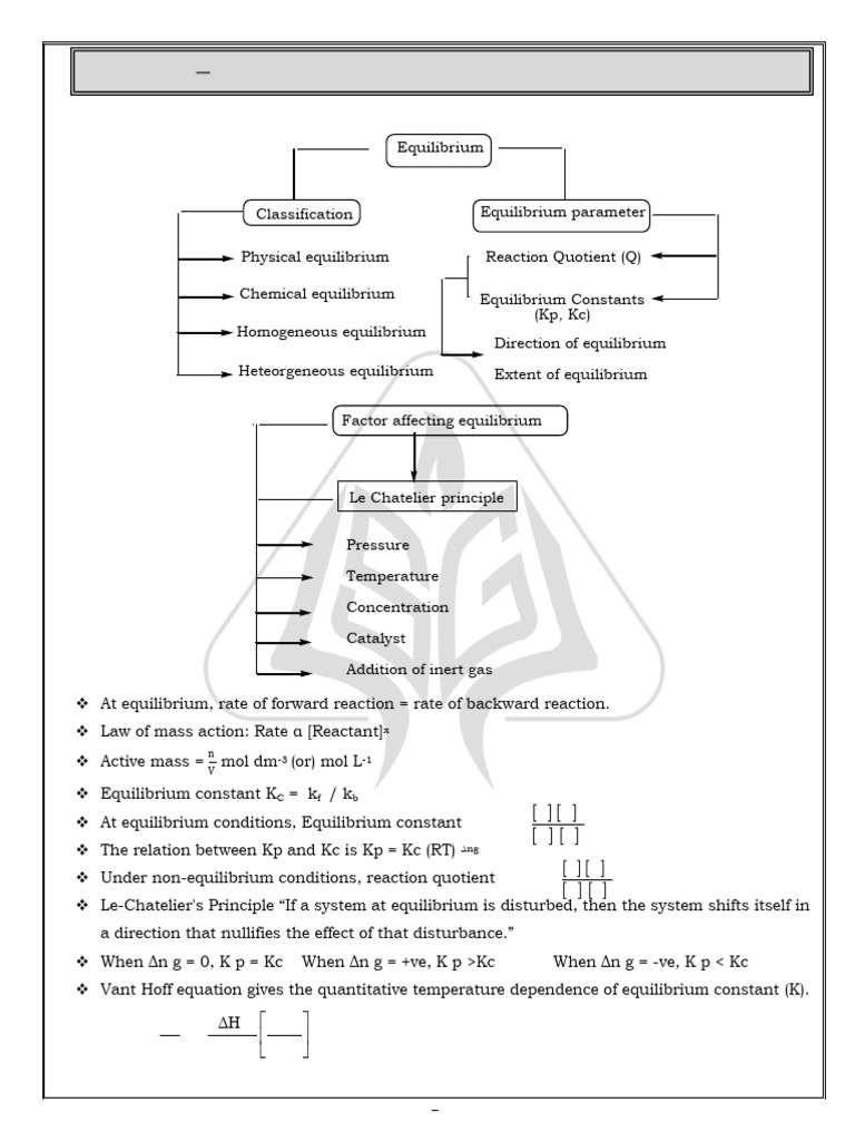 Unit-8 Physical and Chemical Equilibrium | PDF | Chemical Equilibrium ...