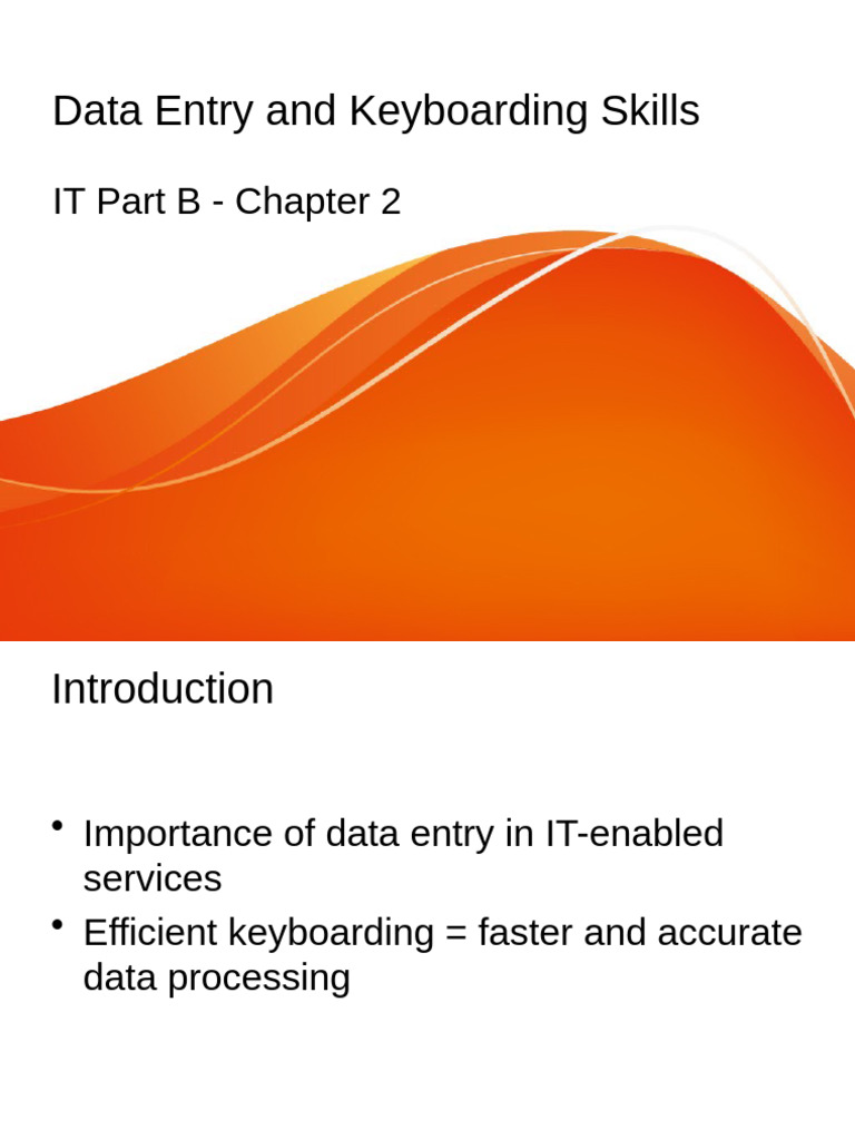 Data Entry and Keyboarding Skills | PDF
