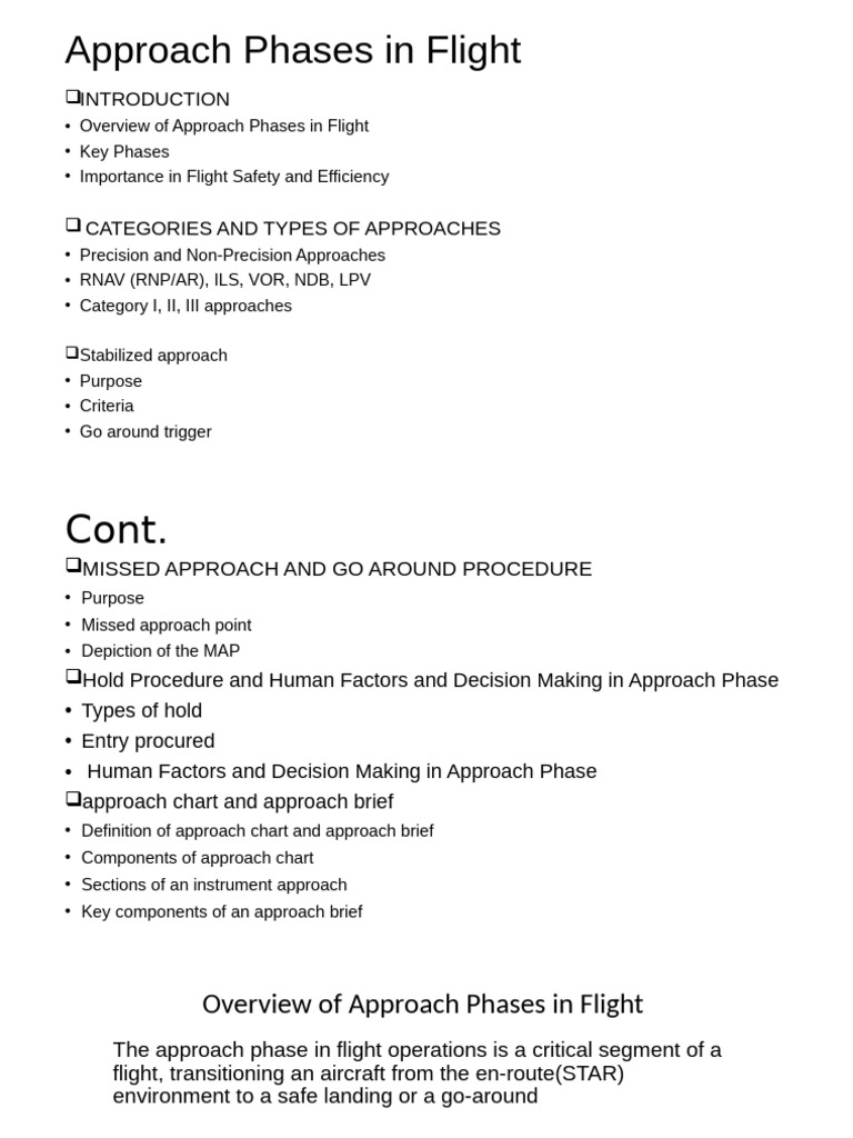 Overview of Approach Phases in Flight | PDF | Transport | Aircraft