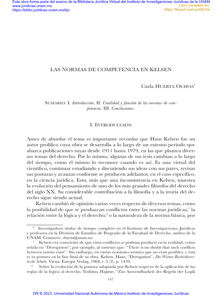 I. Introducción. II. Cualidad y Función de Las Normas de Com | PDF