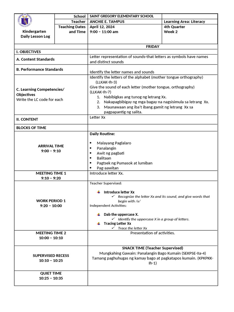 DLP Catch Up Friday Letter XX | PDF | Writing | Human Communication