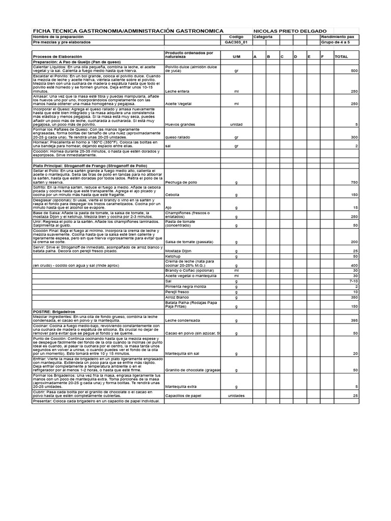 FICHA TECNICA NICOLAS PRIETO - Reconoce El Texto de Esta Imagen y Crea La Ficha... | PDF ...