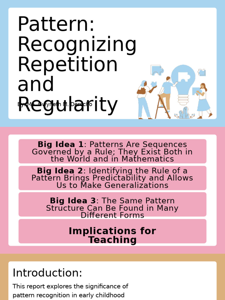 Pattern Recognizing Repetition and Regularity | PDF | Pattern | Mathematics