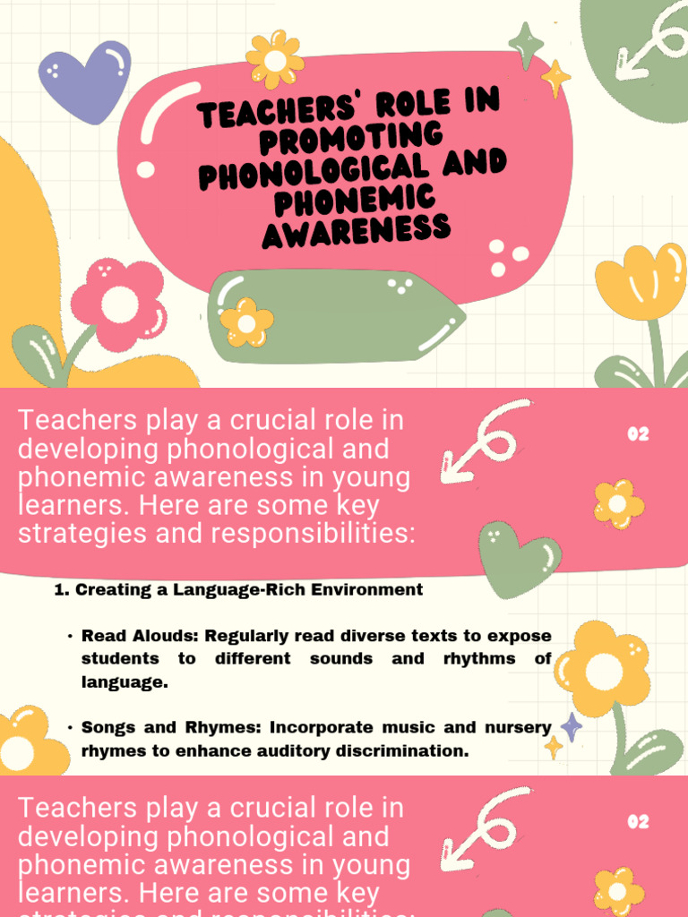 Teachers Role in Promoting Phonological and Phonemic Awareness | PDF ...