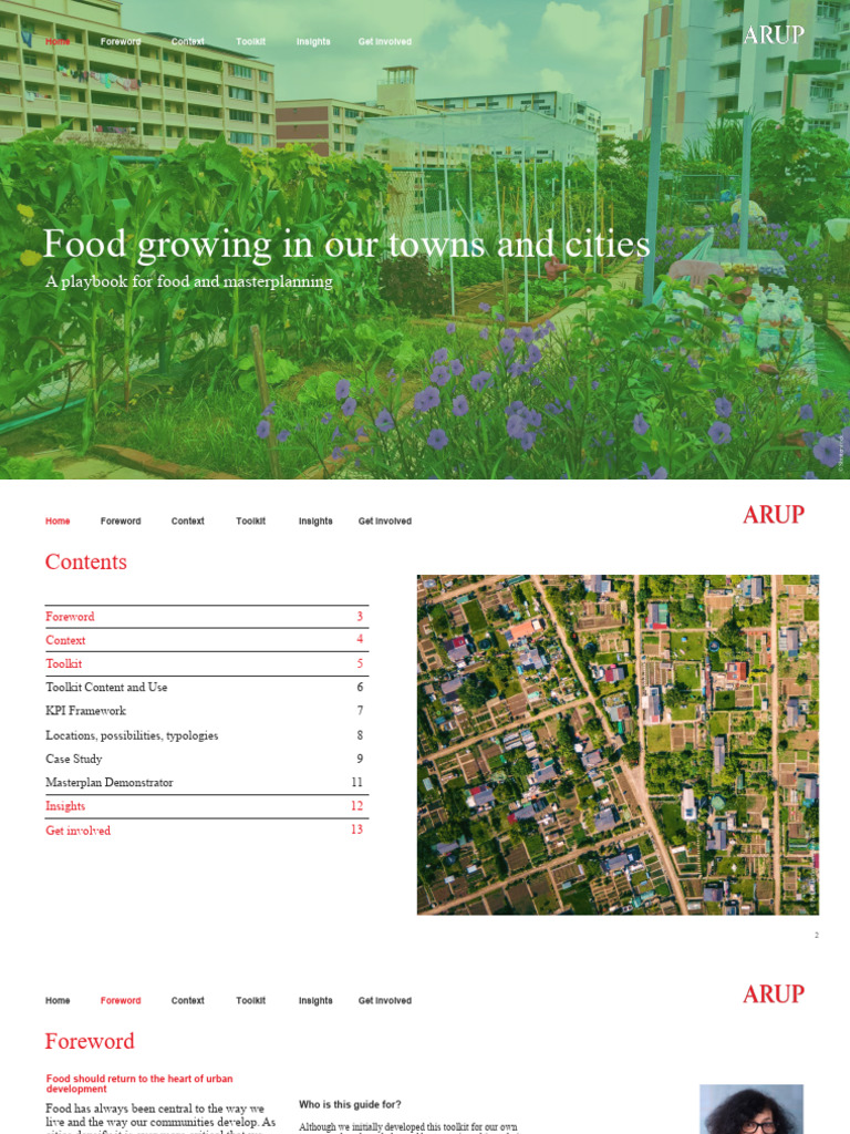 Playbook For Food and Masterplaning External Mini Report | PDF | Urban ...