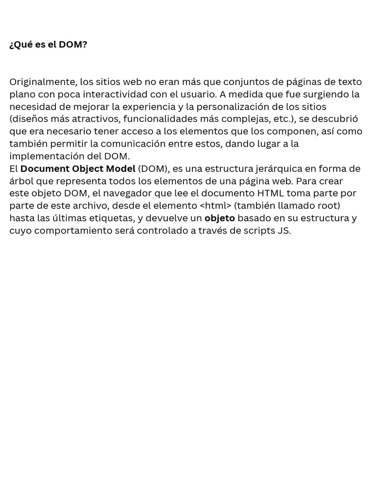 ¿Qué Es El DOM? | PDF