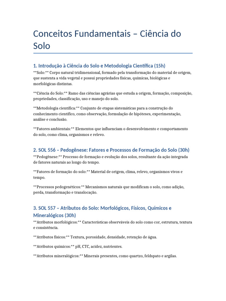 Conceitos Ciencia Do Solo | PDF | Solo | Geociências