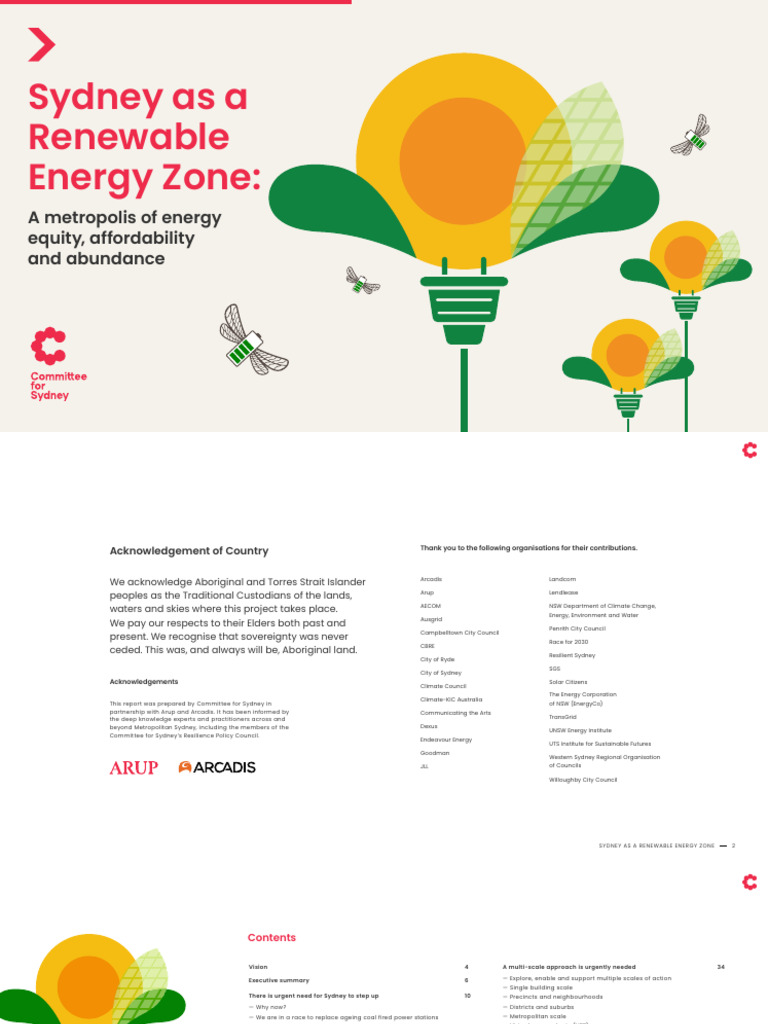 Arup Cfs Sydney Renewable Energy Zone | PDF | Renewable Energy | Solar ...