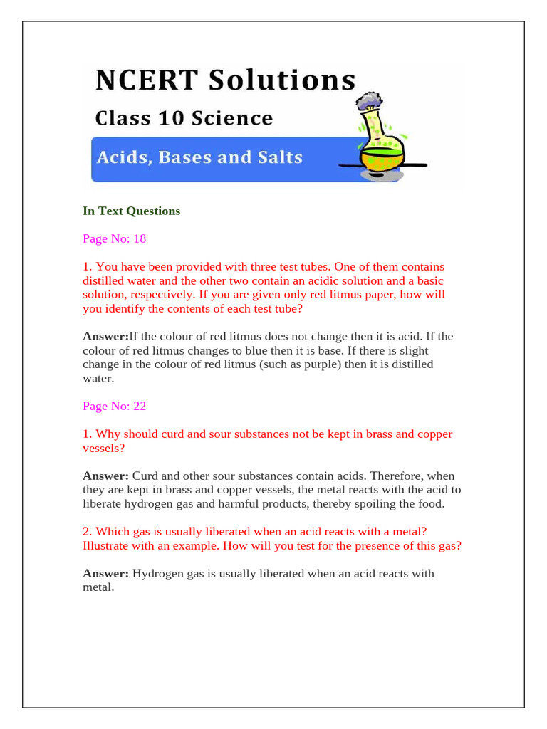 Identifying Acids and Bases in Solutions | PDF | Ph | Acid