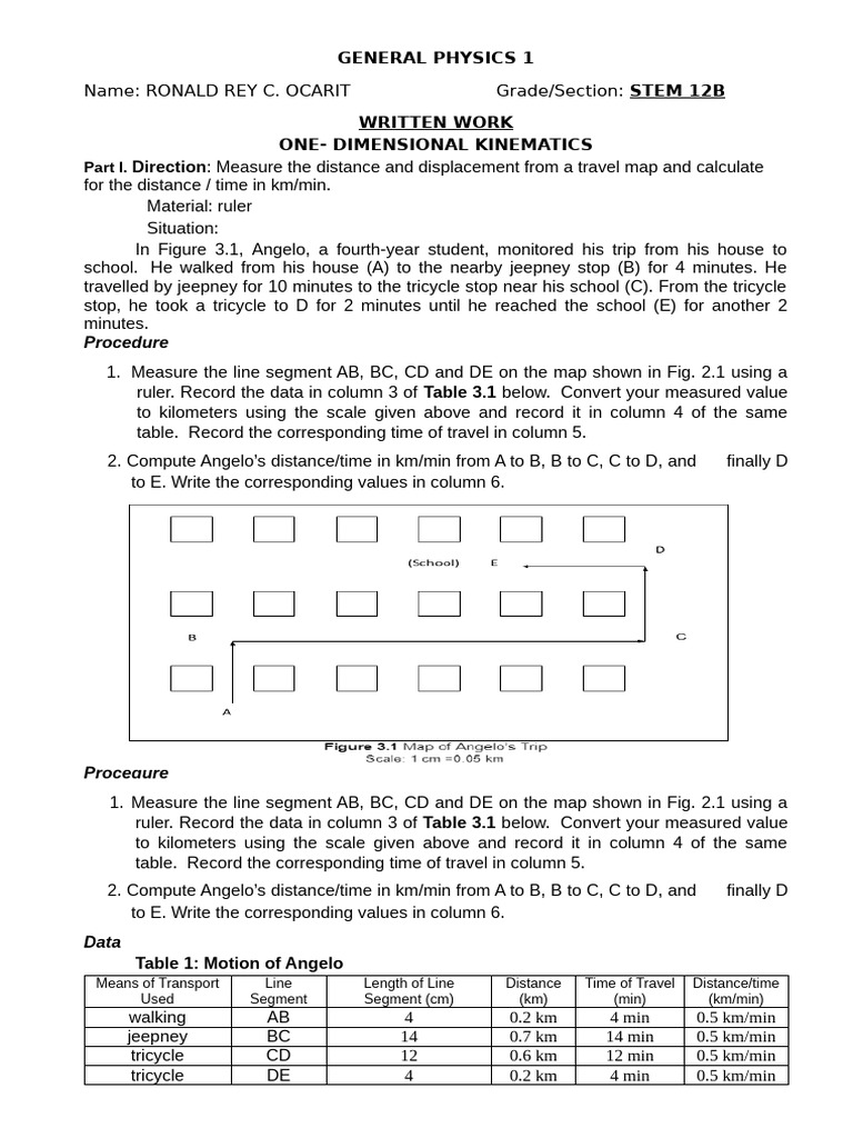 One Dimensional Kinematics | PDF | Speed