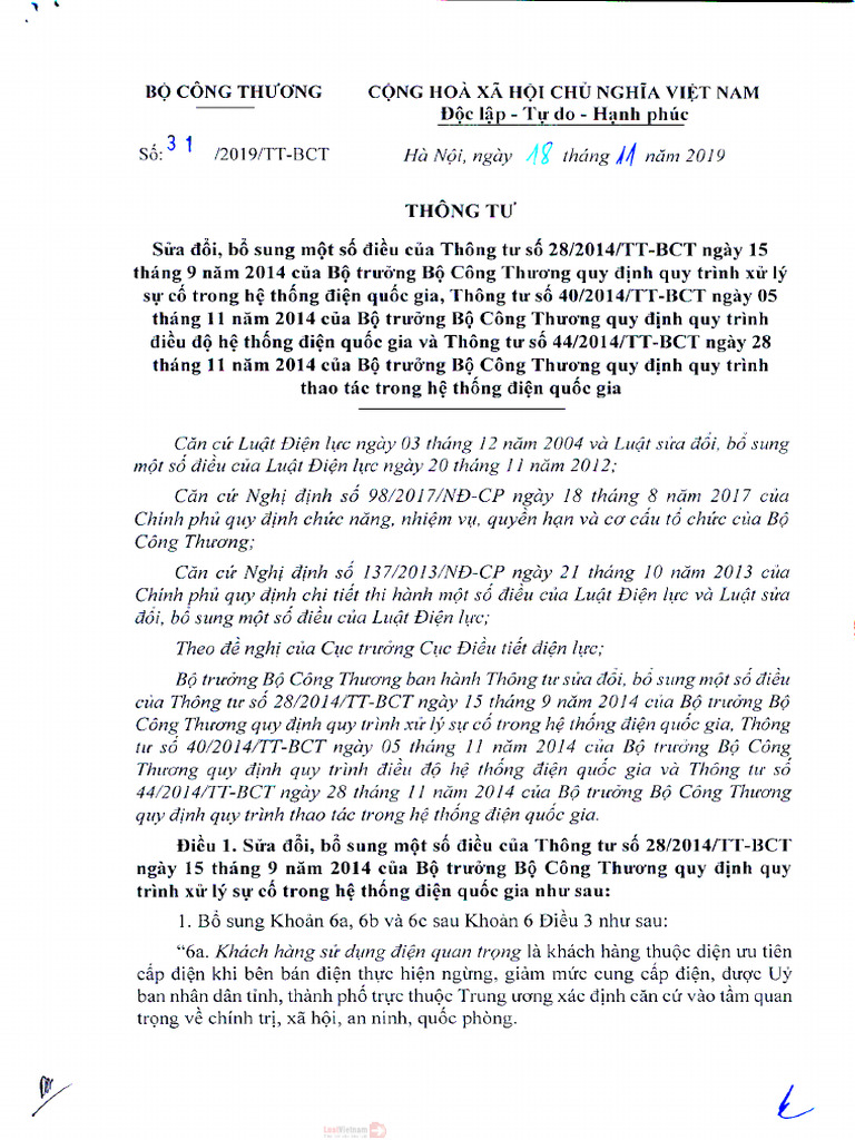 Thông tư-31-2019-TT-BCT | PDF