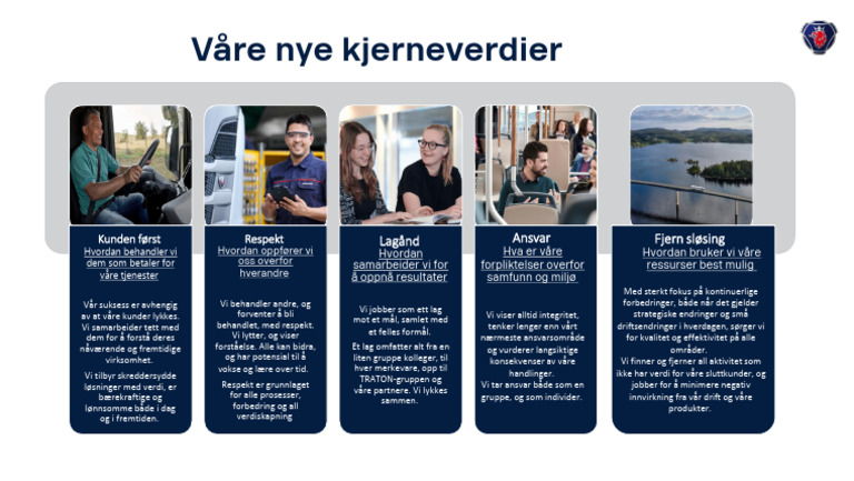 Scanias Kjerneverdier | PDF