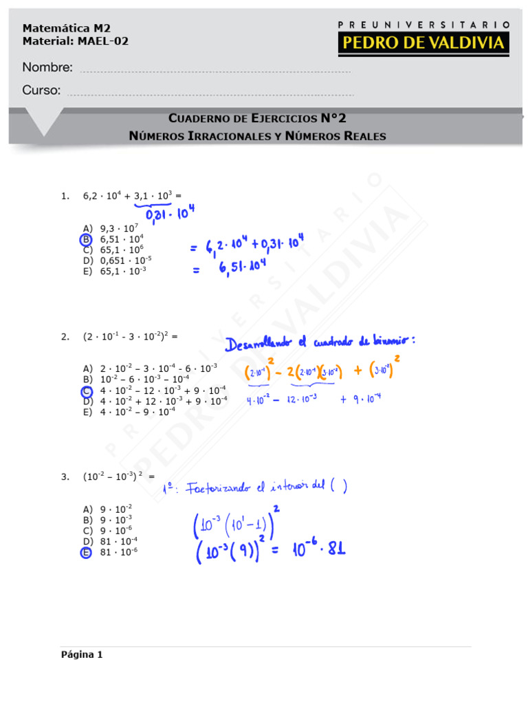 5987-MAEL-02 Números Irracionales y Reales | PDF | Triángulo | Objetos matemáticos