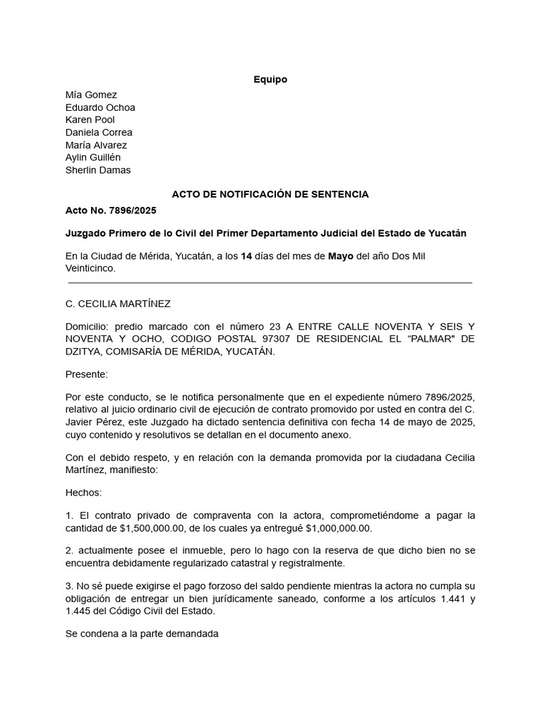 Celia | PDF | Demanda judicial | Justicia