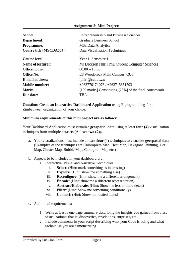 Interactive Dashboard Application Using R | PDF | Data | Information Technology