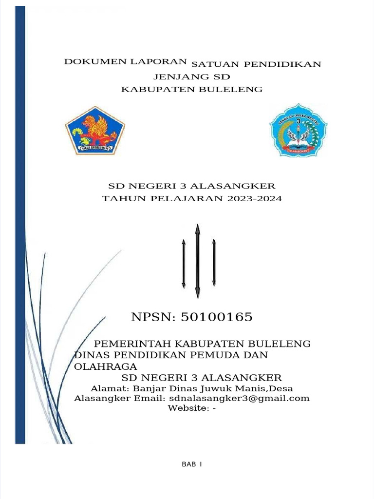 NPSN: 50100165: Dokumen Laporan Satuan Pendidikan Jenjang SD Kabupaten Buleleng | PDF