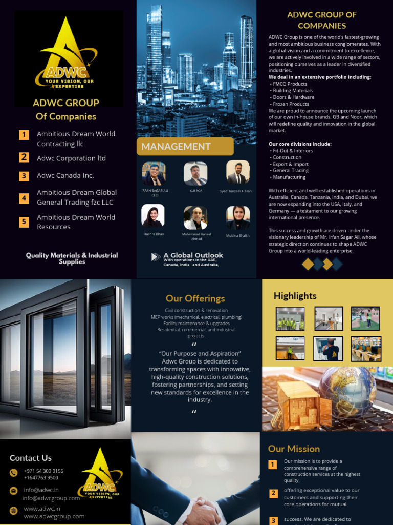 ADWC Group: Global Business Overview | PDF | Business | Economies