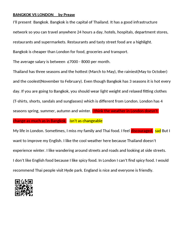 Bangkok Vs London Preaw | PDF