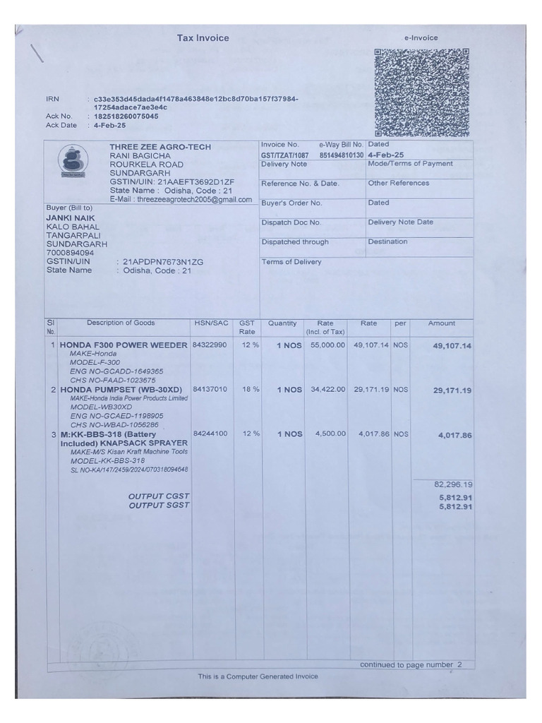 Pump Weeder Sprayer Bill 2 | PDF