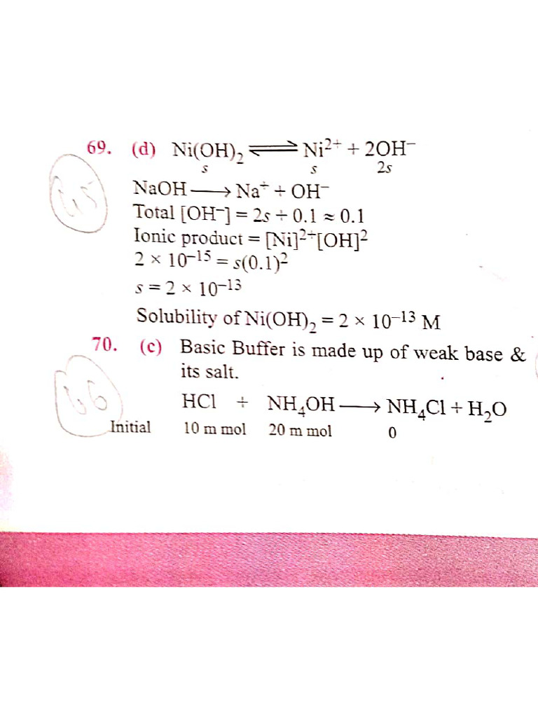 Ionic Equilibrium Solution | PDF
