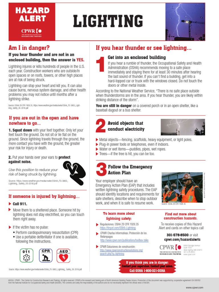 Lightning Safety for Construction Workers | PDF | Cardiopulmonary ...