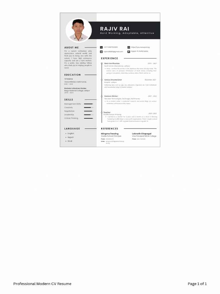 Resume Rajiv Rai | PDF