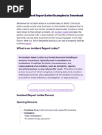 Main Sample Employee Incident Report Letter | PDF