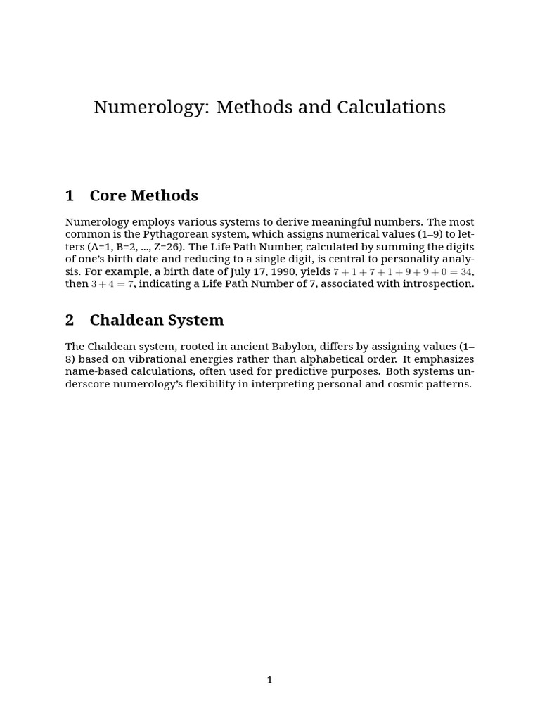 Types of Numerology | PDF
