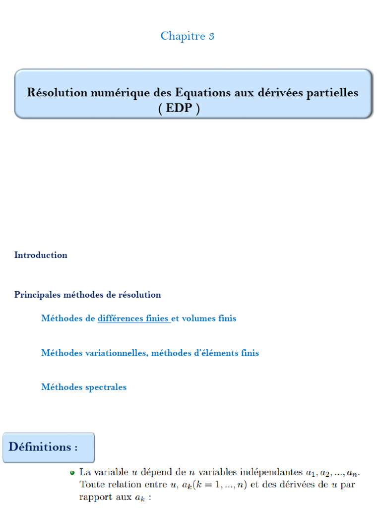 Méthodes de différences finies en EDP | PDF | Différence finie ...