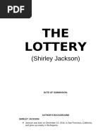 Analyzing "The Lottery" Plot Structure | PDF | Narration | Plot (Narrative)