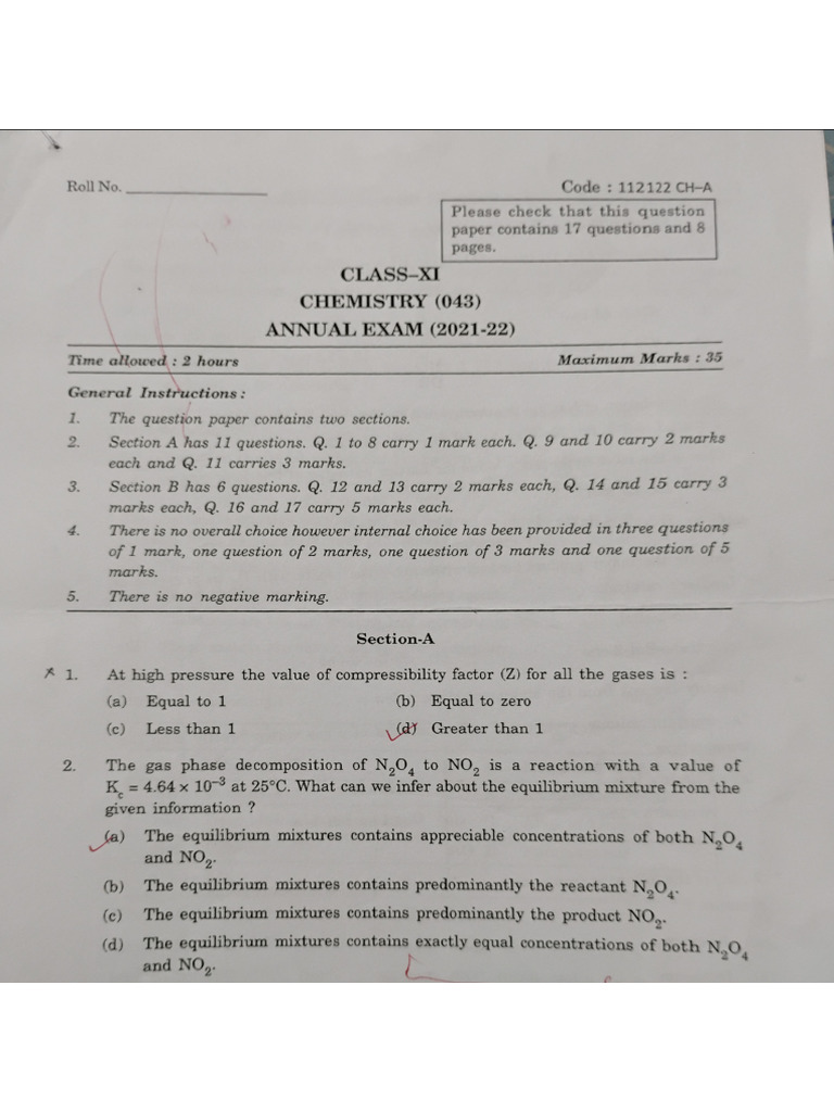 DAV Board Exam 2021-22 | PDF