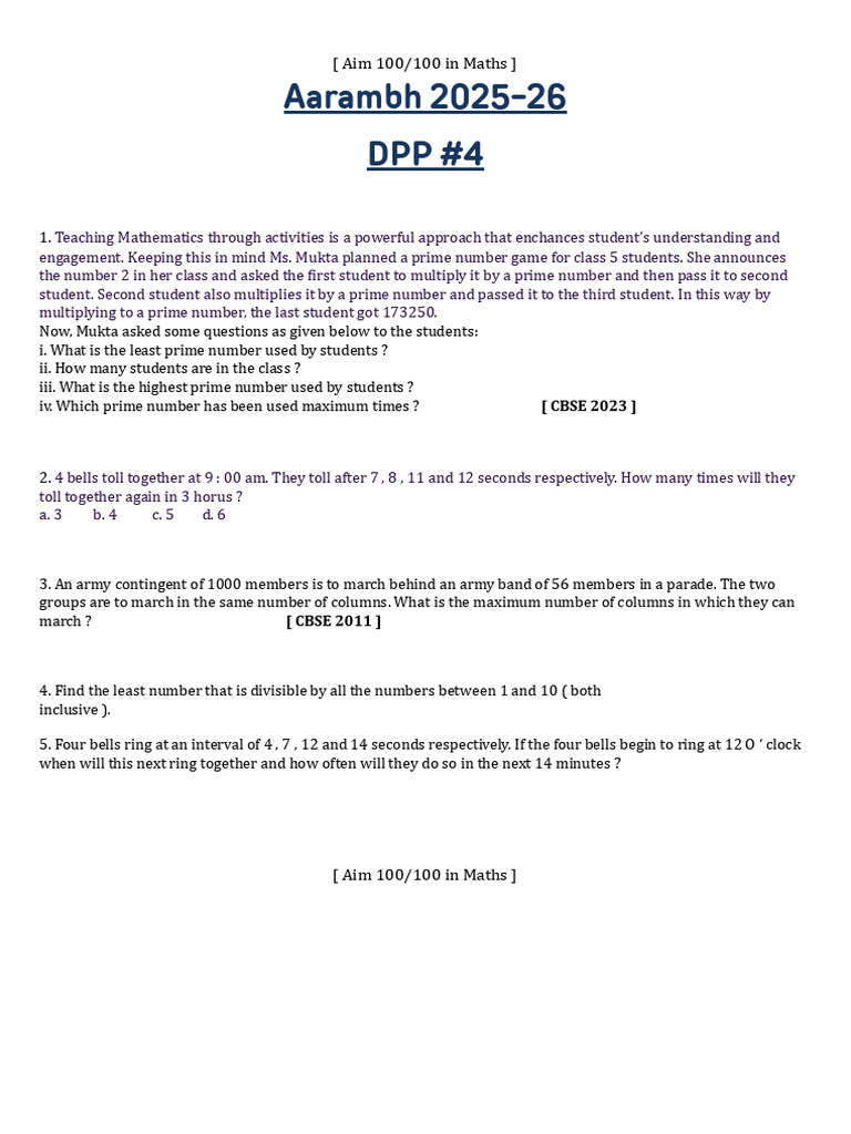 DPP 4 | PDF